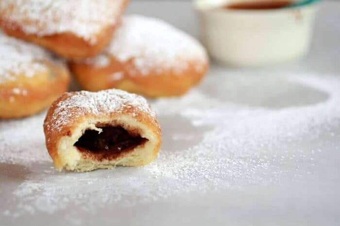 Beignets....filled with Chocolate.....then drizzled with Chocolate ...