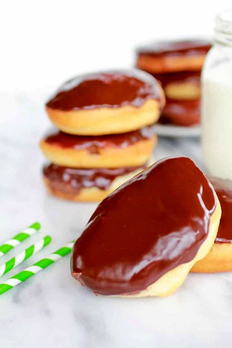 Chocolate Irish Cream Filled Donuts - Half Baked Harvest