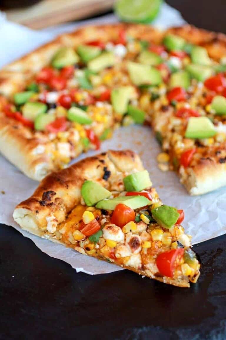 Grilled Corn and Chipotle Pesto Pizza with Queso Fresco. - Half Baked ...
