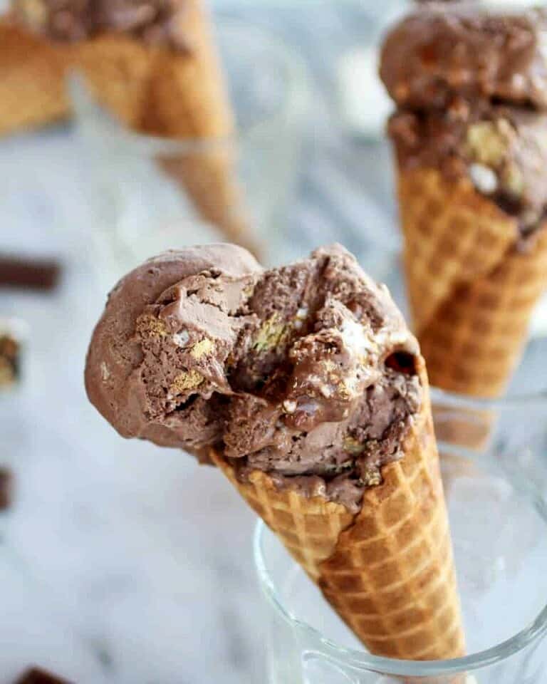 Toasted S'more Chocolate Fudge Ice Cream. - Half Baked Harvest