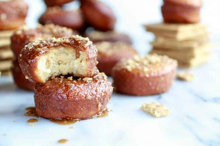 Mini Brown Sugar Glazed Graham Cracker Doughnuts - Half Baked Harvest
