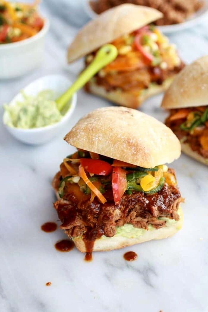 Cheesy Crockpot Cajun Pulled Pork with Southwest Pepper-Corn Slaw ...
