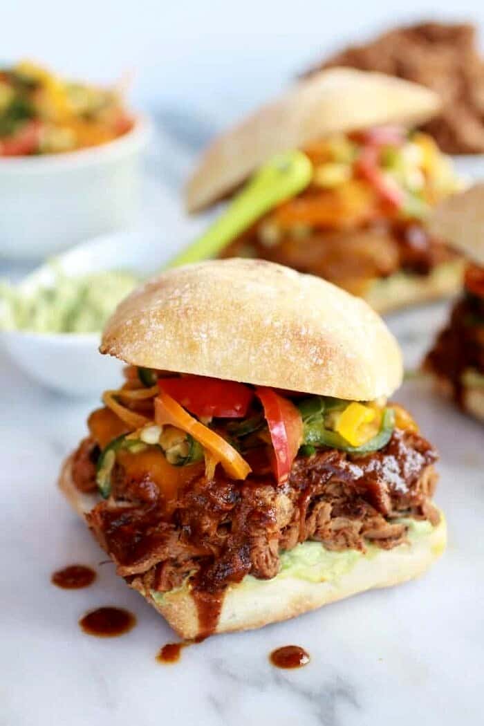 Cheesy Crockpot Cajun Pulled Pork with Southwest Pepper-Corn Slaw ...