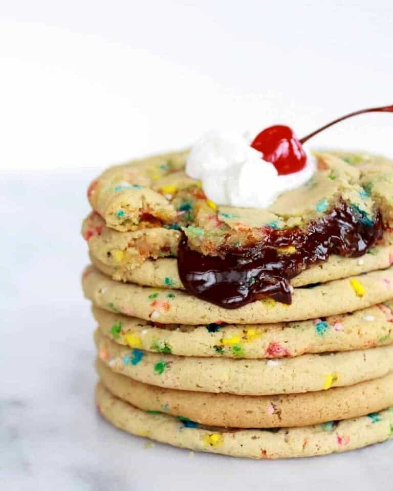 Giant Hot Fudge Ice Cream Sundae Cookies - Half Baked Harvest