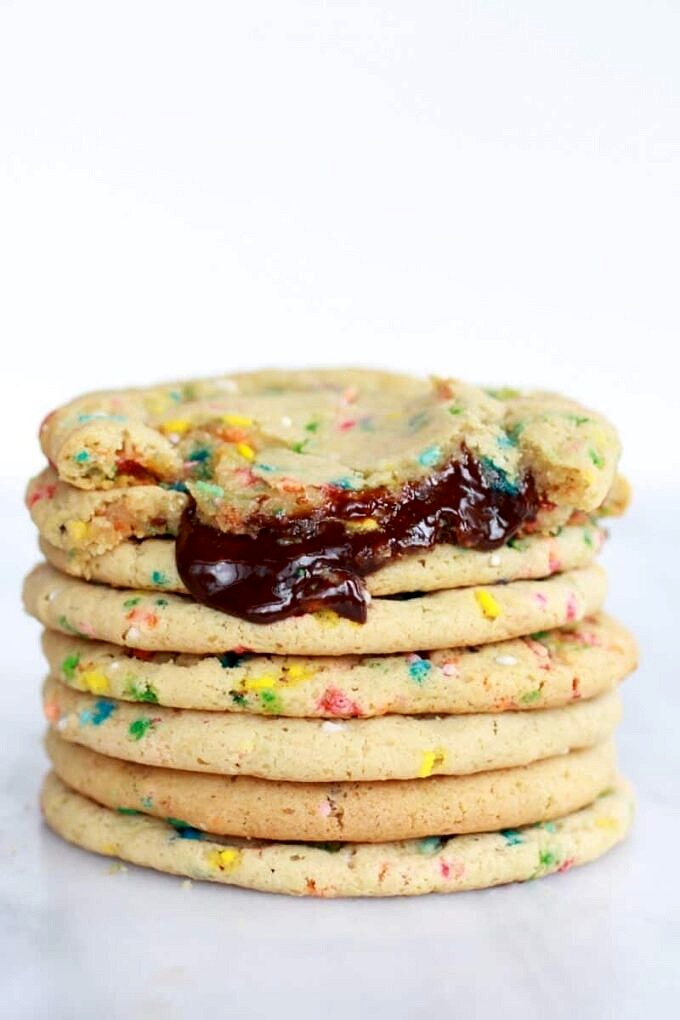 Giant Hot Fudge Ice Cream Sundae Cookies - Half Baked Harvest