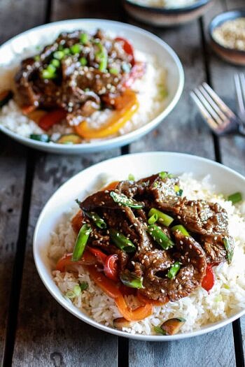 30 Minute Korean Beef + Toasted Sesame Rice - Half Baked Harvest