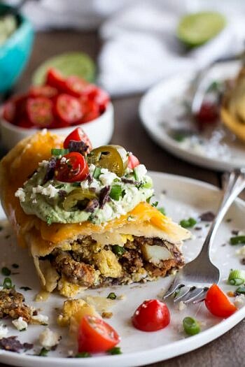 Breakfast Chimichangas with Avocado + Cotija Cheese. - Half Baked Harvest
