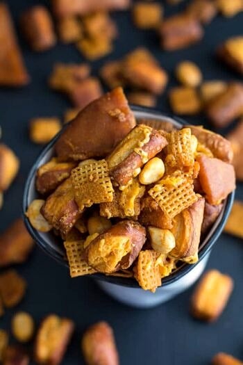 Buffalo Cheddar Chex Mix. - Half Baked Harvest
