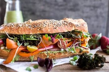 California Rainbow Veggie Sub