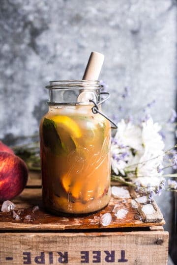 Grilled Peach and Basil Arnold Palmer