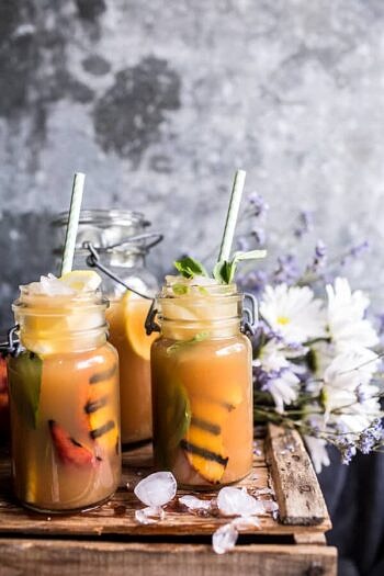 Grilled Peach and Basil Arnold Palmer