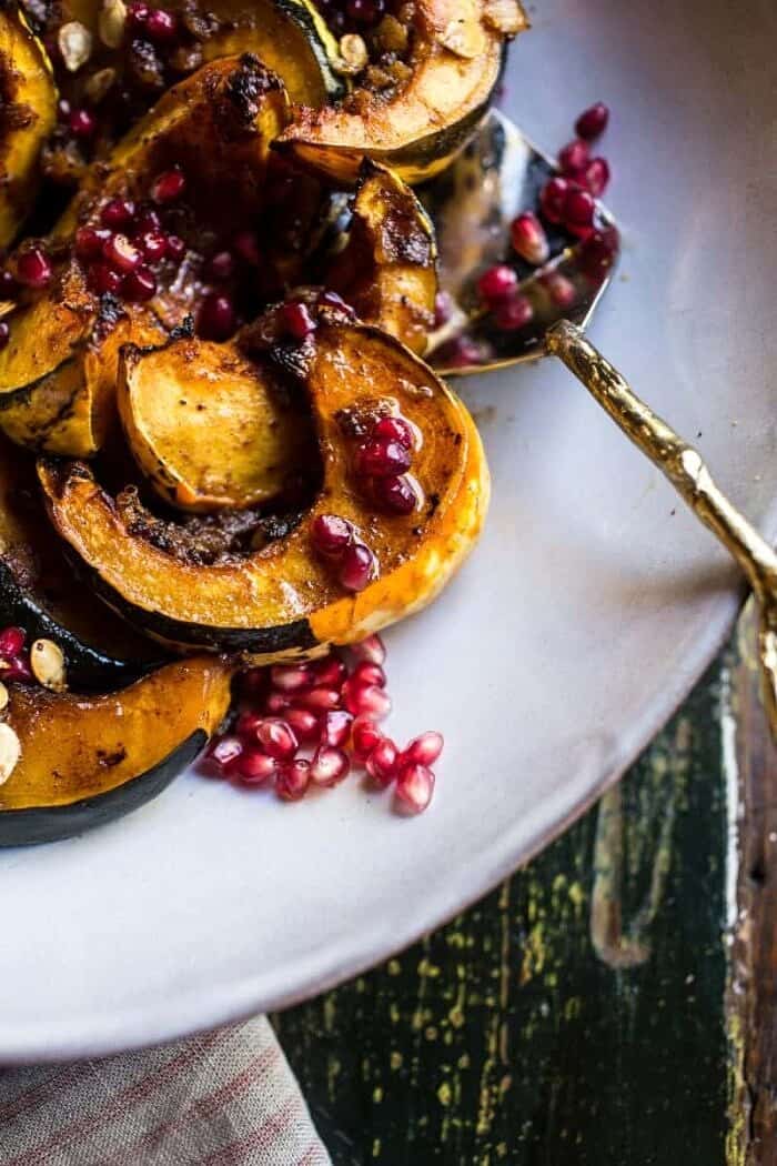 Brown Sugar and Pineapple Roasted Acorn Squash | HBH