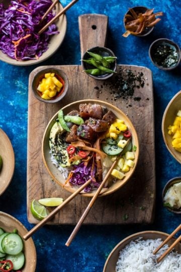 Hawaiian Ahi Tuna Poke Bowl (VIDEO). - Half Baked Harvest