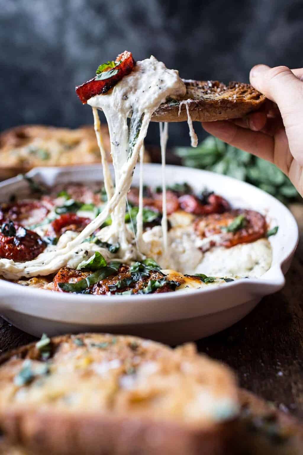 Margherita Pizza Dip (with Burrata). - Half Baked Harvest