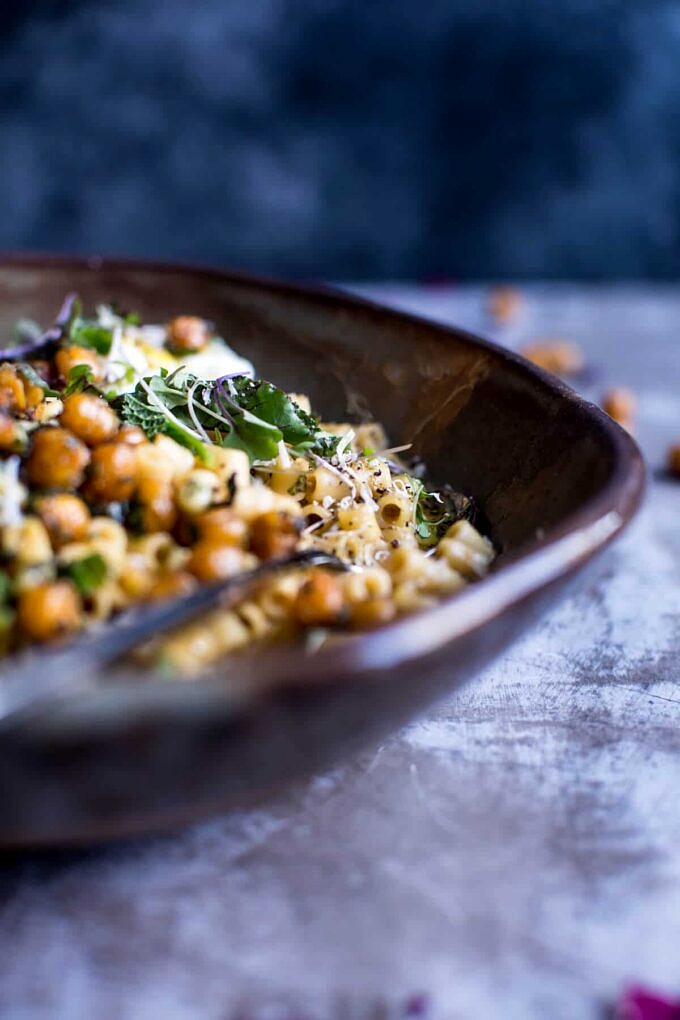 Quick + Simple Pasta "Risotto" with Herbed Roasted Chickpeas. - Half ...