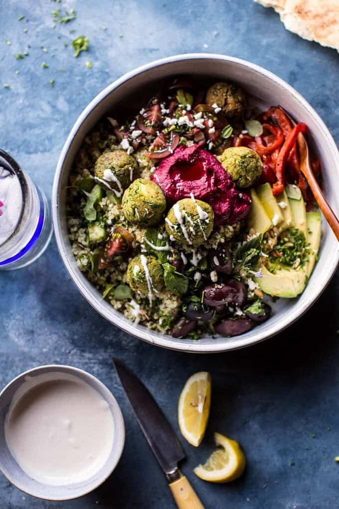 Mediterranean Falafel Bowl. - Half Baked Harvest