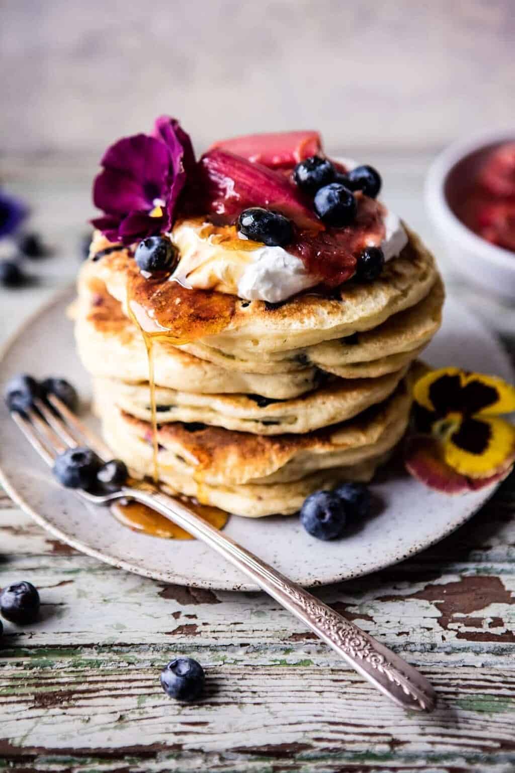 Blueberry Almond Pancakes. - Half Baked Harvest