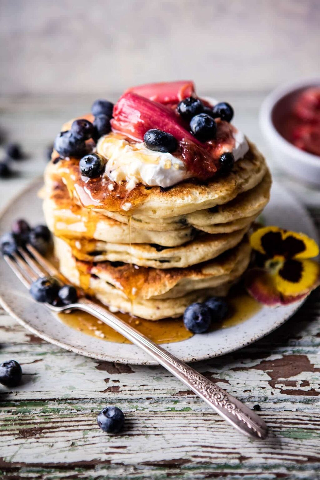 Blueberry Almond Pancakes. - Half Baked Harvest
