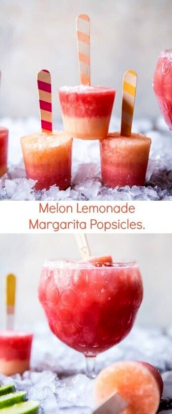 Melon Lemonade Margarita Popsicles + Video. - Half Baked Harvest