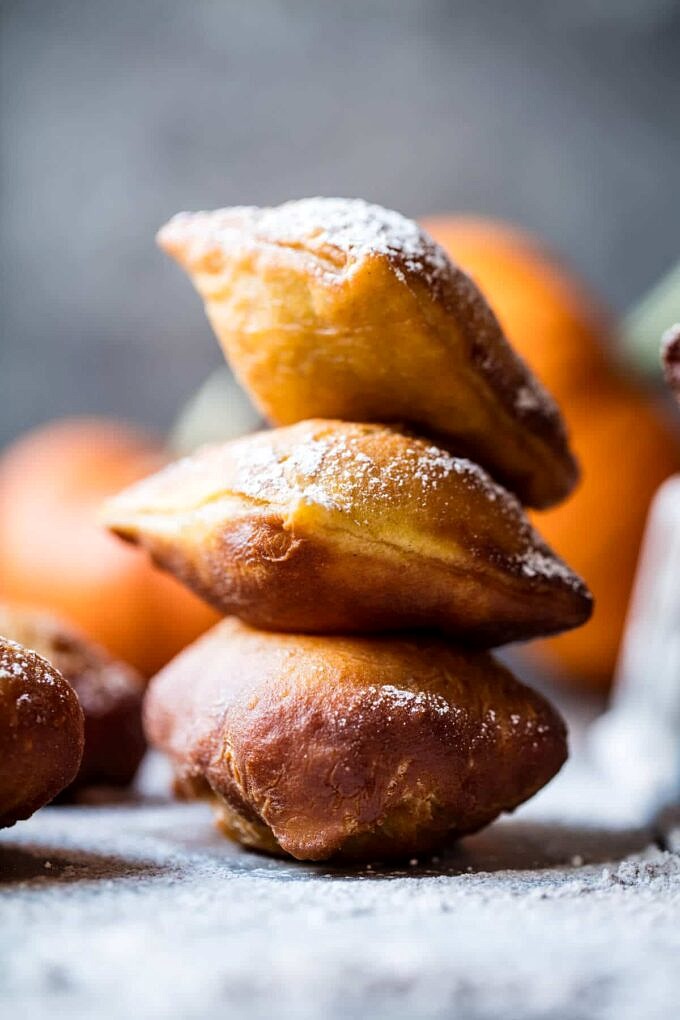 Nutella Stuffed Pumpkin Beignets. - Half Baked Harvest