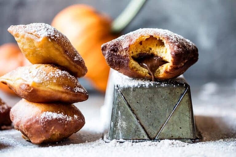 Nutella Stuffed Pumpkin Beignets. - Half Baked Harvest