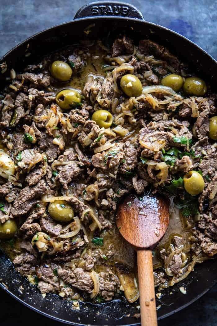 Cuban Style Steak and Avocado Rice with Pineapple Chimichurri. - Half ...