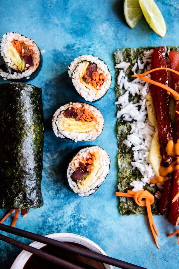 Korean Avocado Tuna Sushi Roll. - Half Baked Harvest