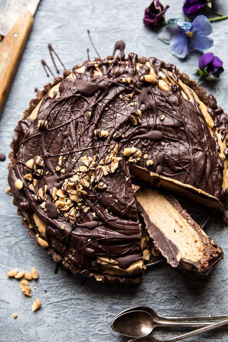 Frozen Peanut Butter Cup Pie. - Half Baked Harvest