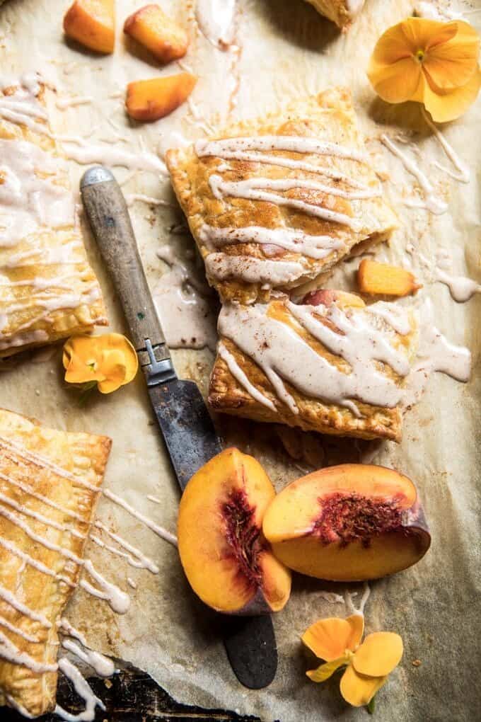 Brown Sugar Peach Puff Pastry Pop Tarts. - Half Baked Harvest