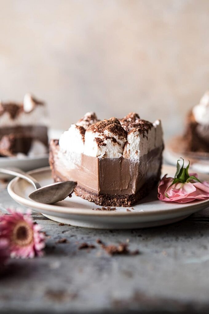 Dark Chocolate Chiffon Pie. - Half Baked Harvest