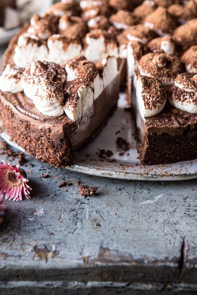 Dark Chocolate Chiffon Pie. - Half Baked Harvest