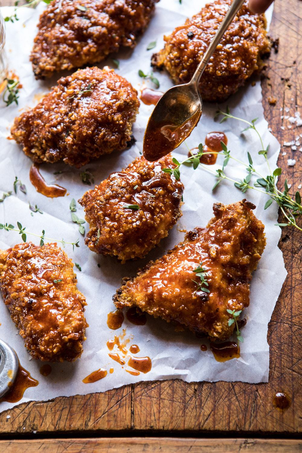 Oven Fried Southern Hot Honey Chicken. - Half Baked Harvest