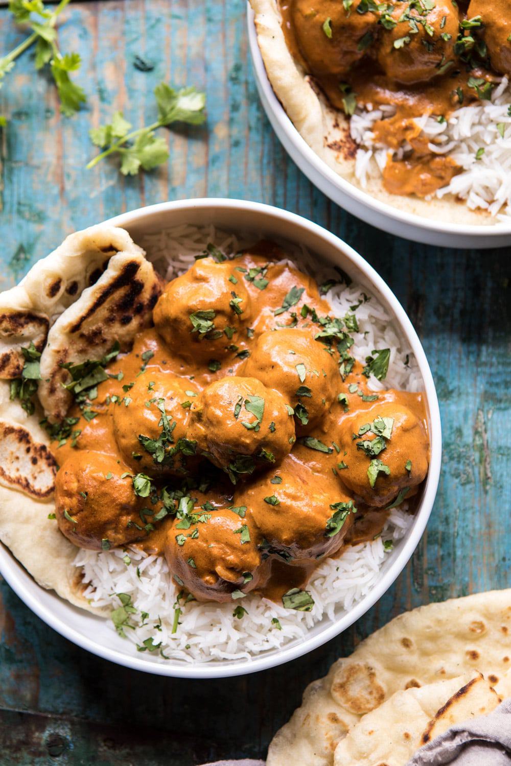 30 Minute Butter Chicken Meatballs. - Half Baked Harvest
