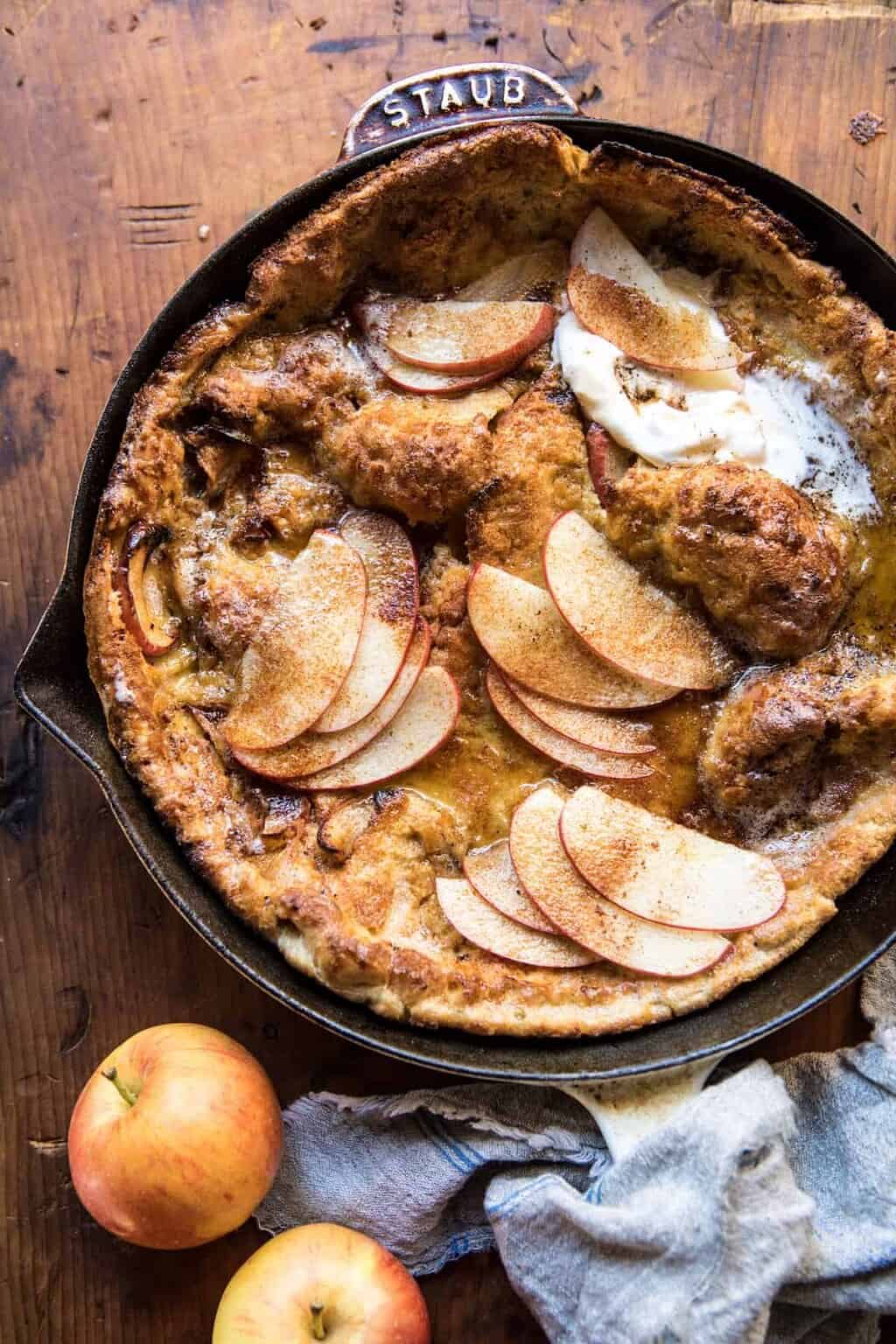 Cinnamon Apple Puffed Pancake. - Half Baked Harvest