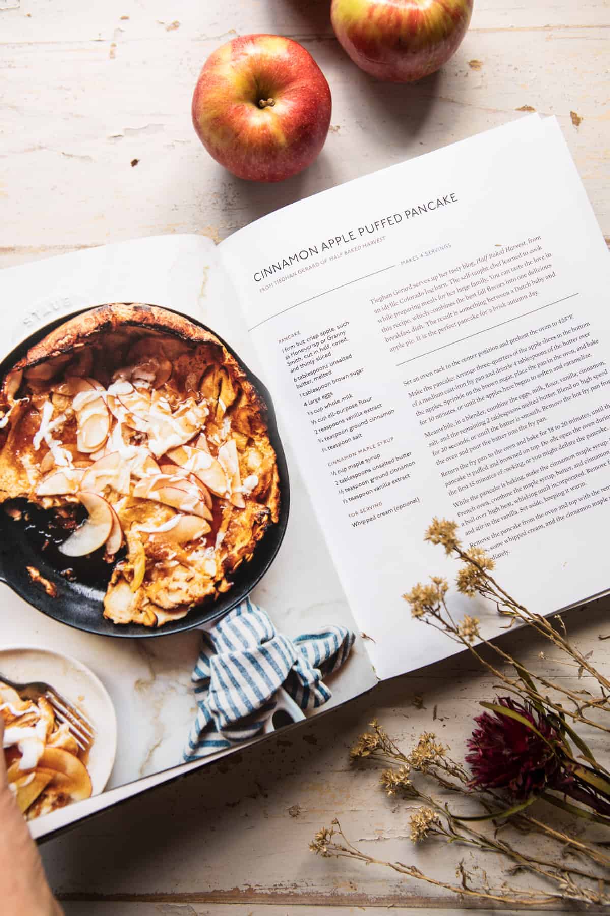 Cinnamon Apple Puffed Pancake. - Half Baked Harvest