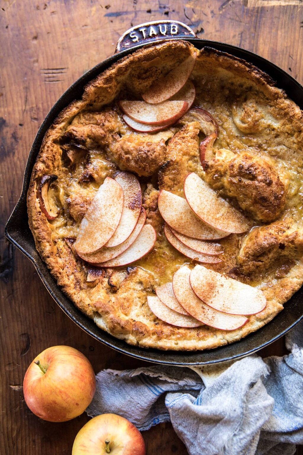 Cinnamon Apple Puffed Pancake. - Half Baked Harvest