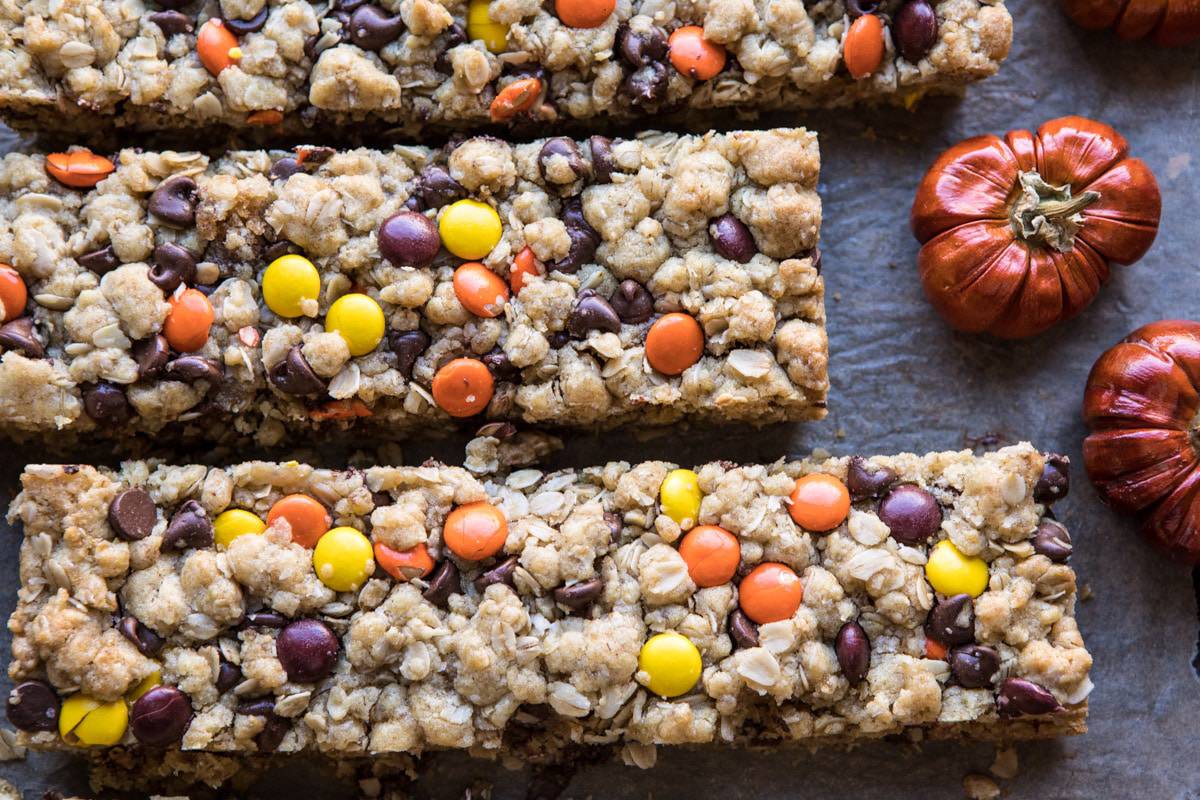 Monster Oatmeal Chocolate Chip Cookie Bars. - Half Baked Harvest