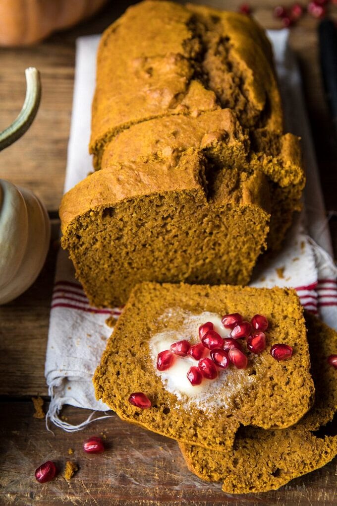 Healthy Pumpkin Ginger Bread. - Half Baked Harvest