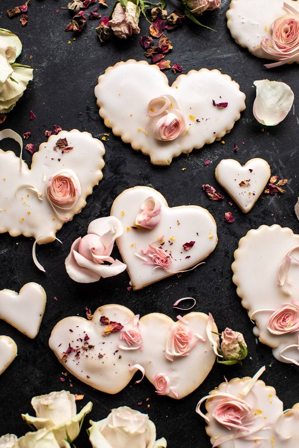 Lemon Rose Shortbread Cookies. - Half Baked Harvest