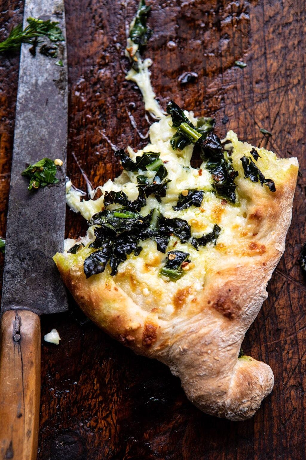 Khachapuri (Georgian Cheese Bread) with Kale and Herb Sauce. - Half ...