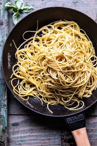 20 Minute Garlic Basil Brown Butter Pasta. - Half Baked Harvest