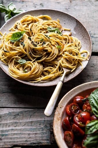 20 Minute Garlic Basil Brown Butter Pasta. - Half Baked Harvest