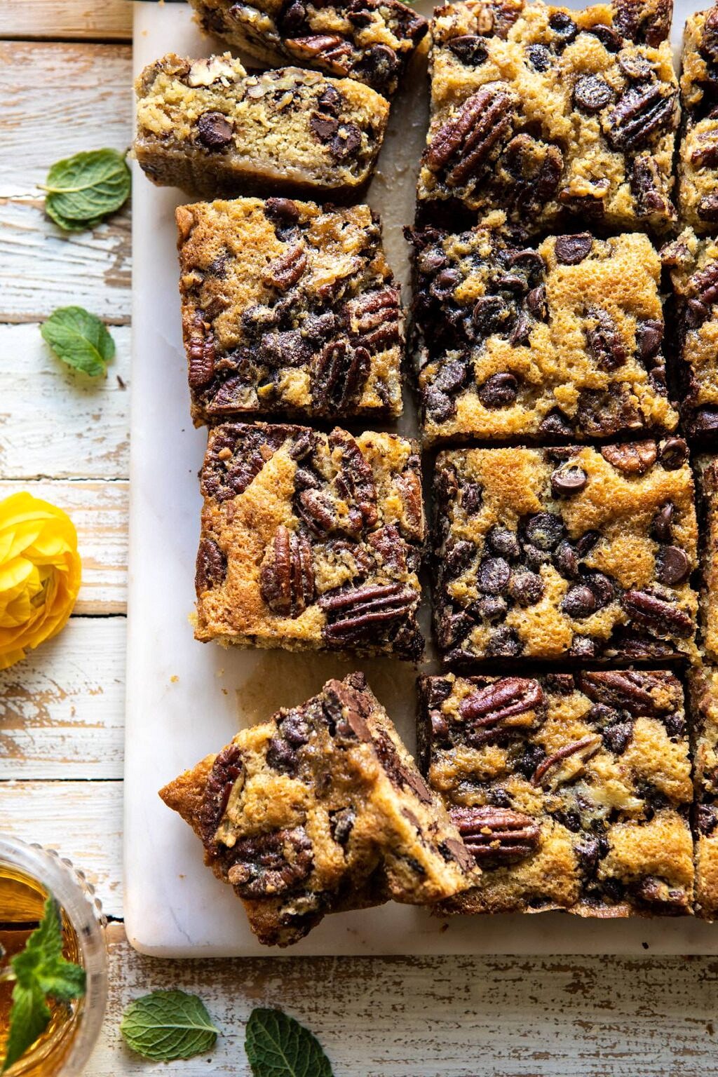 Kentucky Derby Pie Chocolate Chip Cookie Bars. - Half Baked Harvest