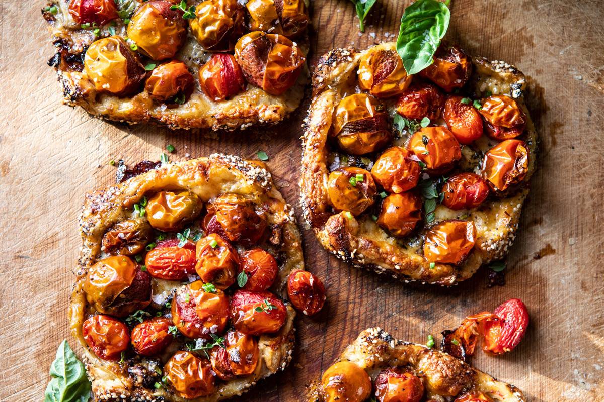 Caramelized Onion and Balsamic Tomato Tarts. - Half Baked Harvest