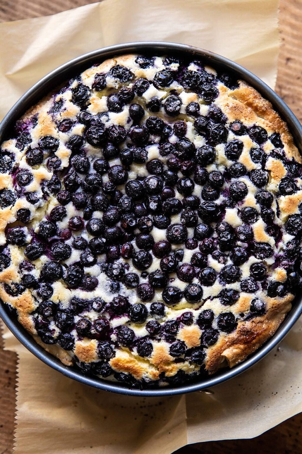 Simple Blueberry Basque Cheesecake. - Half Baked Harvest