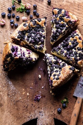 Simple Blueberry Basque Cheesecake. - Half Baked Harvest