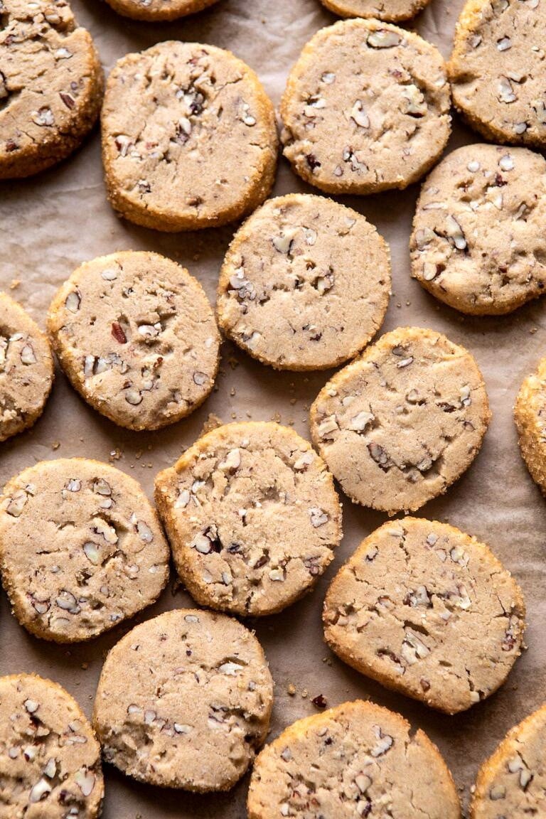 Slice n' Bake Salted Chocolate Butter Pecan Cookies. - Half Baked Harvest
