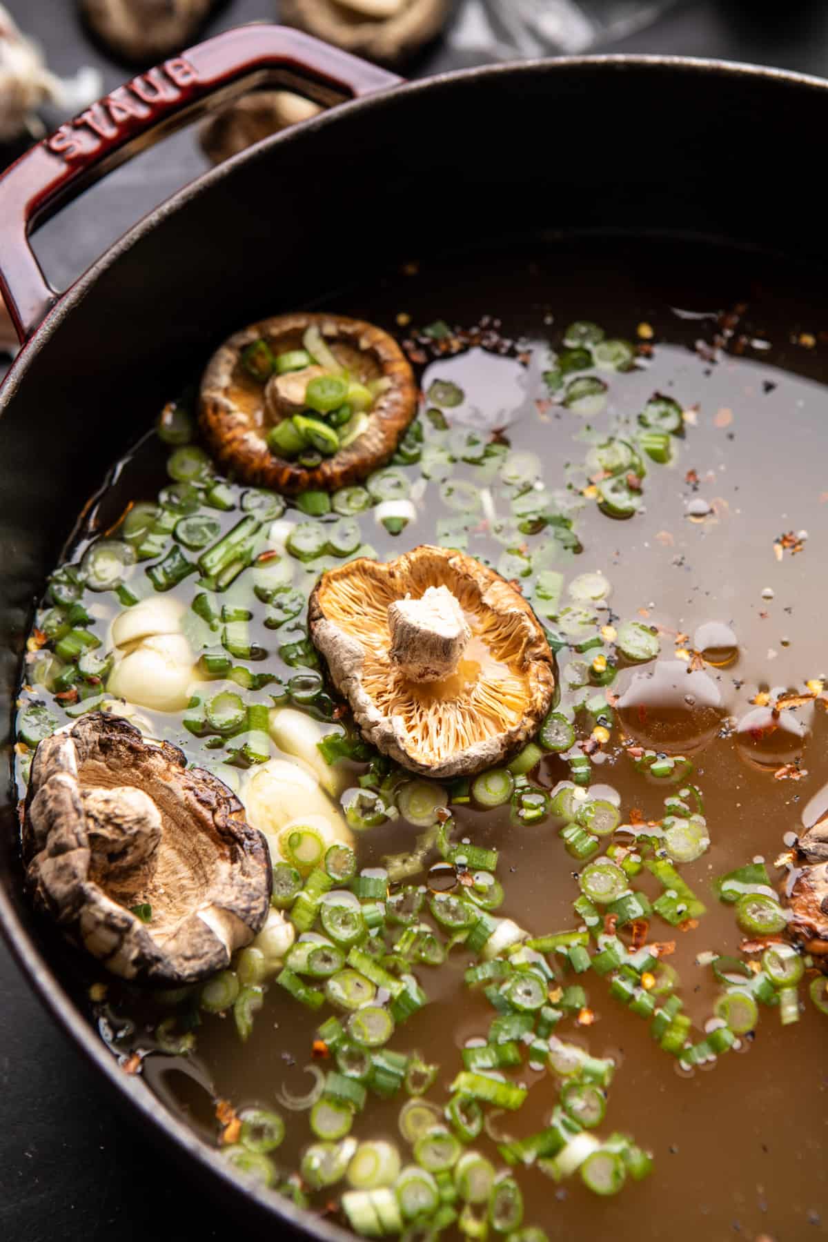 30 Minute Creamy Sesame Miso Ramen with Crispy Mushrooms. - Half Baked ...