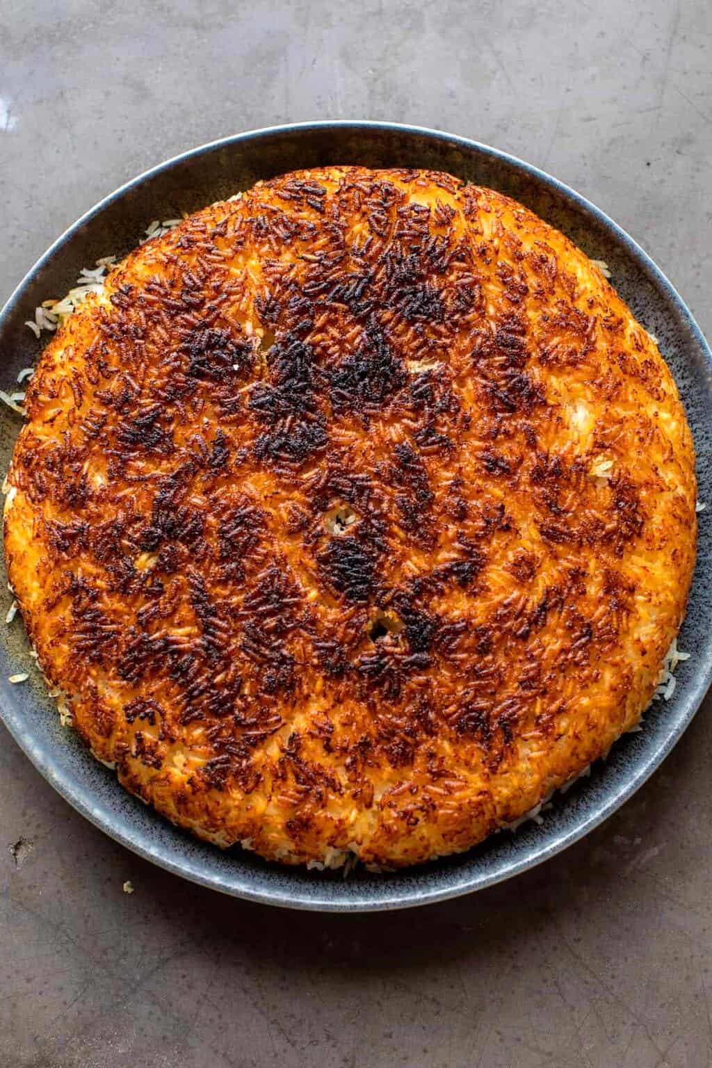 Crispy Persian Rice (Tahdig) with Spiced Golden Chickpeas - Half Baked ...