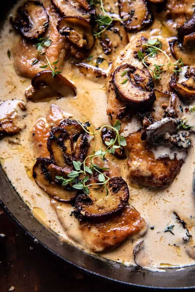 Creamy Balsamic Mushroom Chicken Marsala. - Half Baked Harvest
